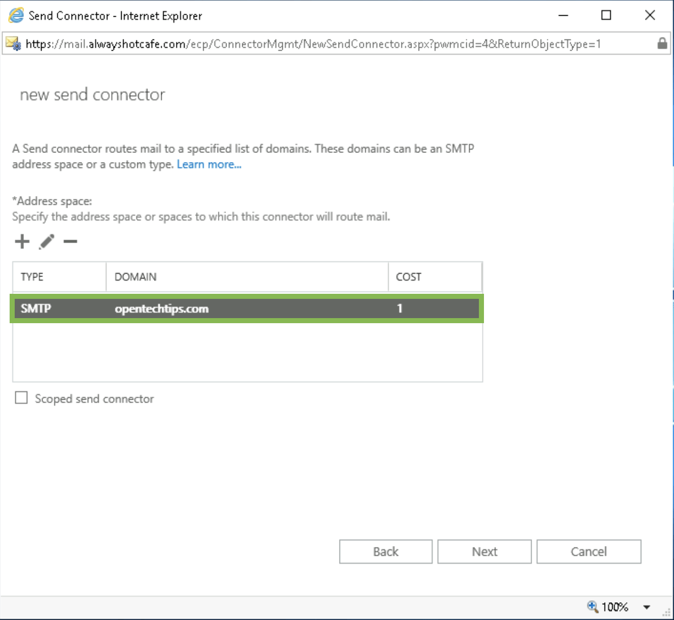 Set up Enforced TLS for on-prem Exchange 2019 | OpenTechTips