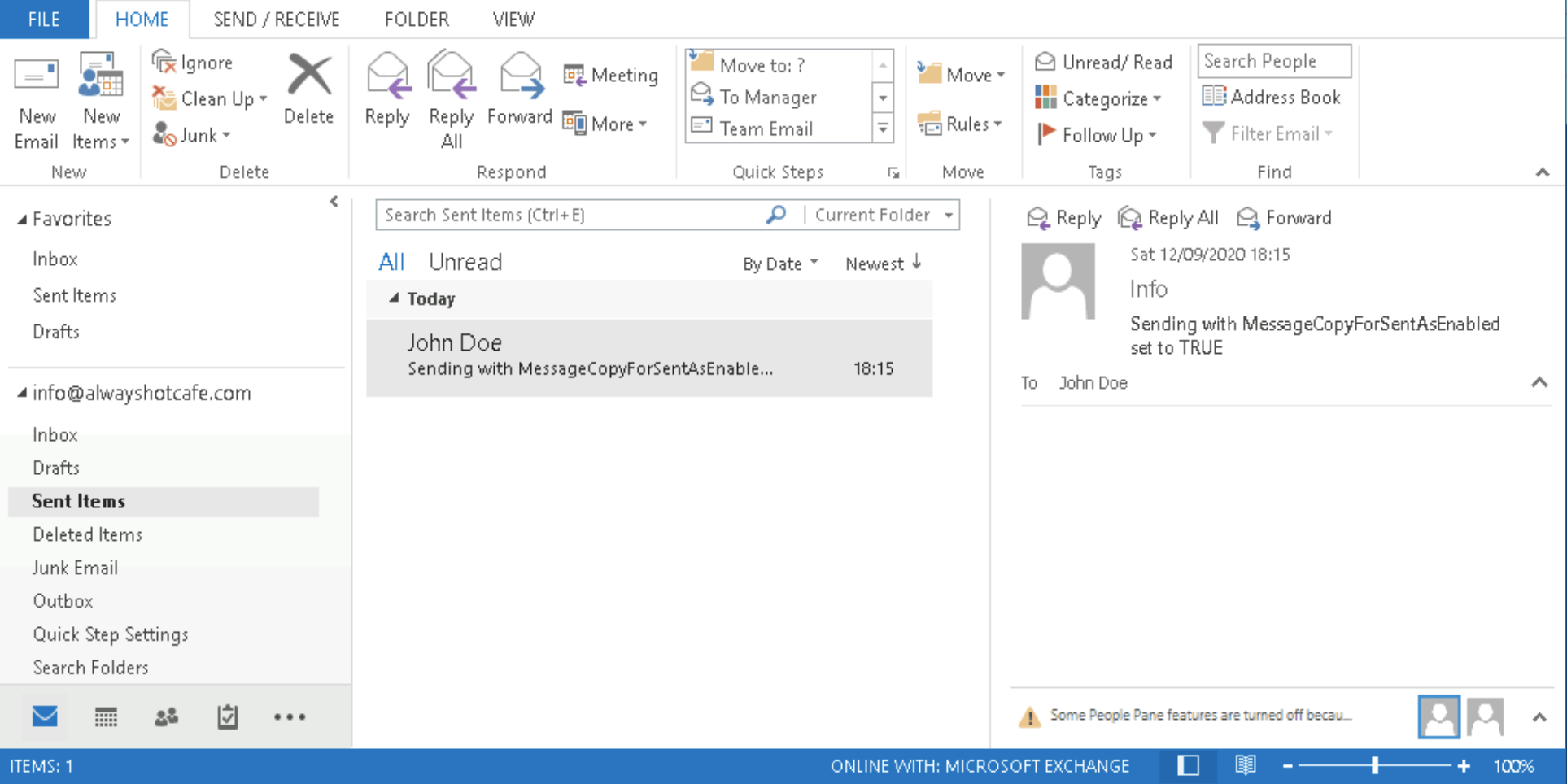 Save Sent Emails in Shared Mailboxes | OpenTechTips