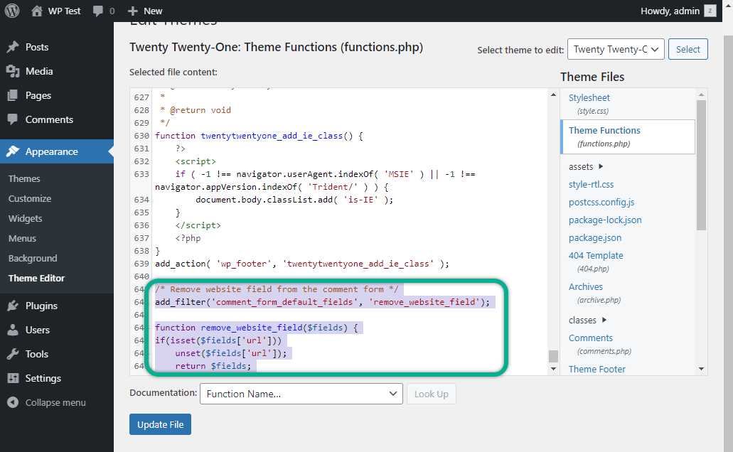 How to Remove Website Field from WordPress Comments | OpenTechTips