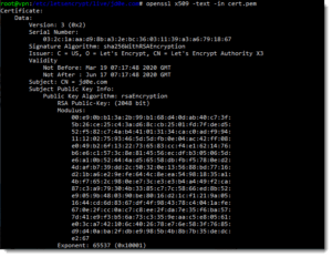 Display Contents of SSL Certificate from PEM File | OpenTechTips