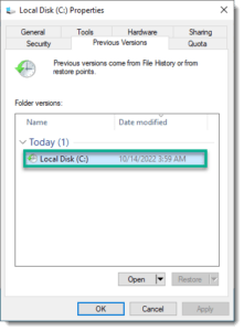 Shadow Copies in Windows 10 and 11 | OpenTechTips